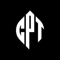 Cpt circle letter logo design Royalty Free Vector Image