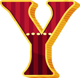 Letter r in circus style Royalty Free Vector Image