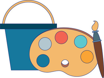 Paint art creative decortation cartoon Royalty Free Vector