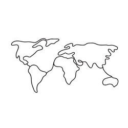 World Map Line Drawing Vector Images (over 18,000)