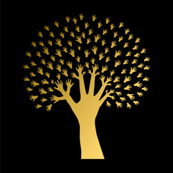 Golden tree symbol Royalty Free Vector Image - VectorStock