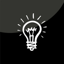 Lamp idea logo background Royalty Free Vector Image