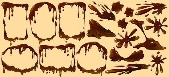 Chocolate hand drawn doodles frame Royalty Free Vector Image