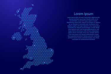 United kingdom map great britain abstract Vector Image