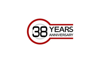 38 years anniversary celebration template design Vector Image
