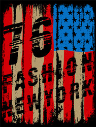 American broken flag vintage design Royalty Free Vector