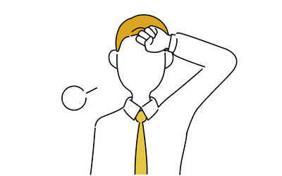 Faceless pose upper body of office worker Vector Image
