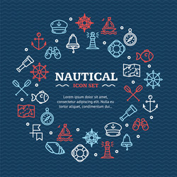 Nautical infographic set Royalty Free Vector Image