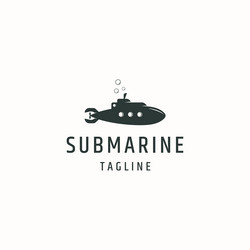 Submarine logo icon design template flat Vector Image