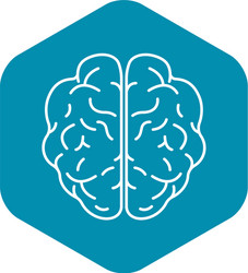 Top view brain icon outline style Royalty Free Vector Image