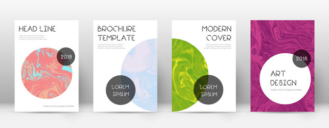 Abstract cover neat design template suminagashi Vector Image