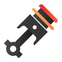 Engine piston flat icon auto piston blue icons Vector Image