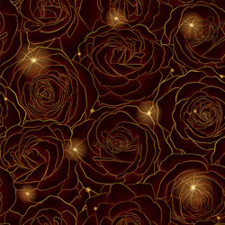 Flower pattern rose gold elegant background Vector Image