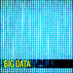 Big data concept binary matrix code artificial Vector Image