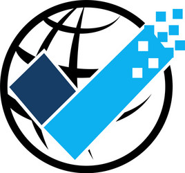 Global security logo design template Royalty Free Vector