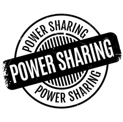 Power sharing rubber stamp Royalty Free Vector Image