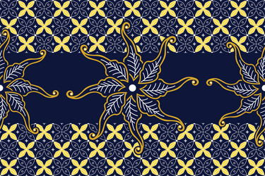 Floral batik motif Royalty Free Vector Image - VectorStock