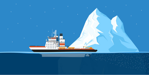 Sunken pirate ship on sea or ocean bottom deep Vector Image