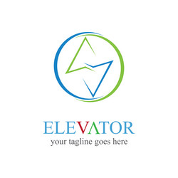 Lift and elevator logo design minimal logotype Vector Image