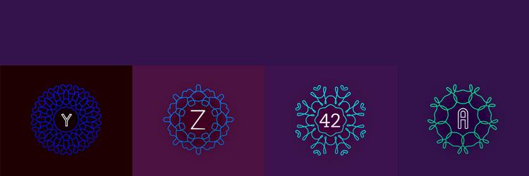 Abstract line art letter y monogram logo Vector Image