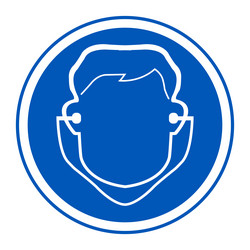 Symbol wear ear plug sign isolate on white Vector Image