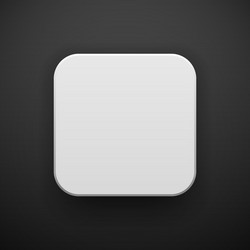 White blank app icon button template Royalty Free Vector
