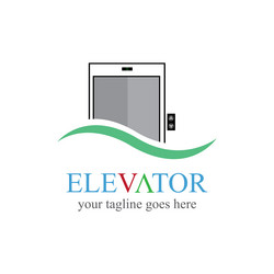 Lift and elevator logo design minimal logotype Vector Image