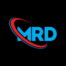 Mrd letter logo design with polygon shape Vector Image