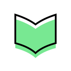 Book with empty set symbol logo design Royalty Free Vector