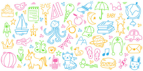 Doodle background Royalty Free Vector Image - VectorStock