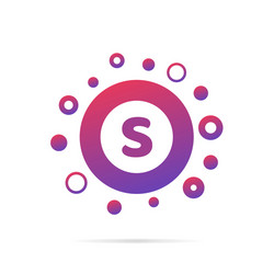Letter s in circle abstract logo design Royalty Free Vector