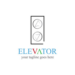 Lift and elevator logo design minimal logotype Vector Image