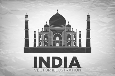 Taj mahal Royalty Free Vector Image - VectorStock
