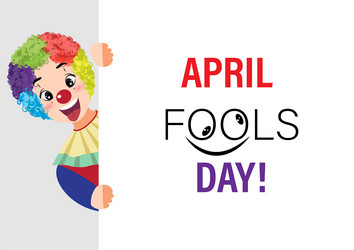 Cartoon character with april fools day Royalty Free Vector