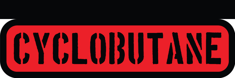 Cyclobutane stamp on white Royalty Free Vector Image