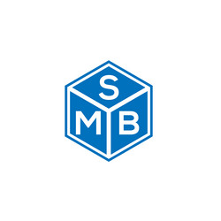 Smb letter logo design on black background Vector Image