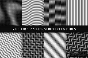 Collection of seamless striped patterns Royalty Free Vector