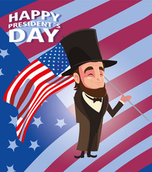 Happy president day abraham lincoln Royalty Free Vector