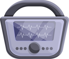 Cardiac defibrillator icon cartoon style Vector Image