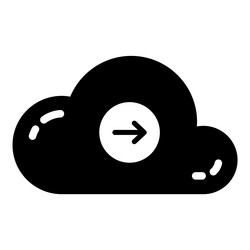 Cloud data transmit flat icon isolated on white Vector Image