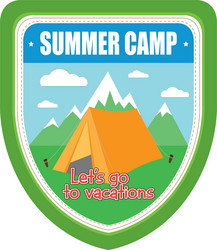 Abstract summer camp labels on a white background Vector Image