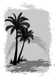 Santa monica california design with palm tree Vector Image