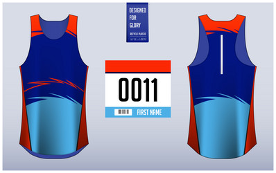Running singlet or tank top design template Vector Image