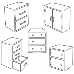 Set of drawer Royalty Free Vector Image - VectorStock