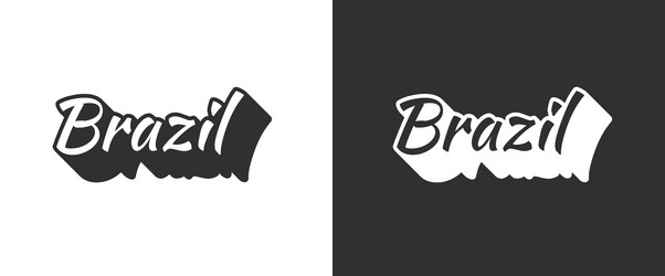 Brazil flag on a white Royalty Free Vector Image