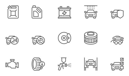 Car service and garage symbols Royalty Free Vector Image