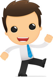 Cartoon office worker Royalty Free Vector Image