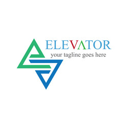 Lift and elevator logo design minimal logotype Vector Image