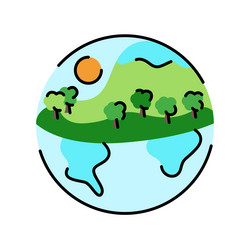 Human endothelial cell color line icon Royalty Free Vector