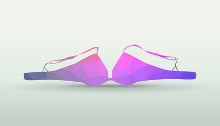Red female panties and bra template Royalty Free Vector